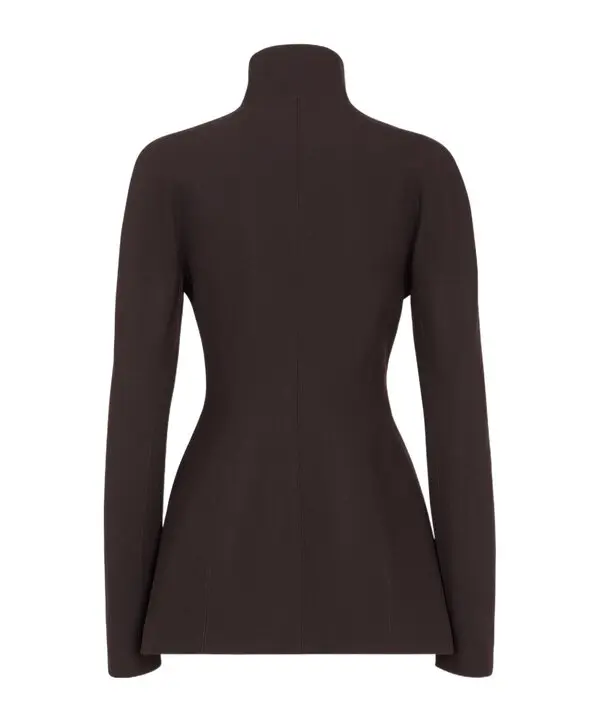 Fendi High-Neck Wrap Tailored Jacket In Dark Purple - 32% Off
